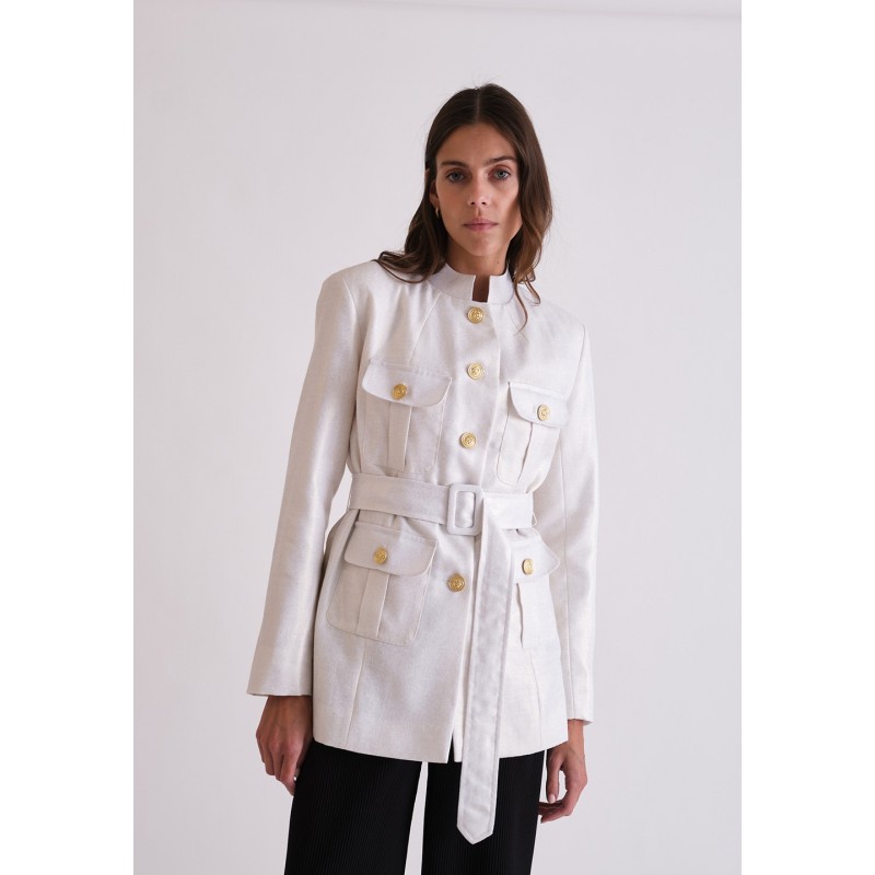 White Belted Jacket