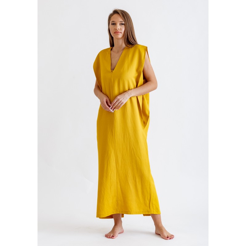 Mustard Fold Dress