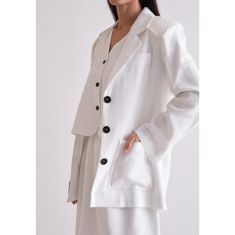 White 3 Piece Suit Set