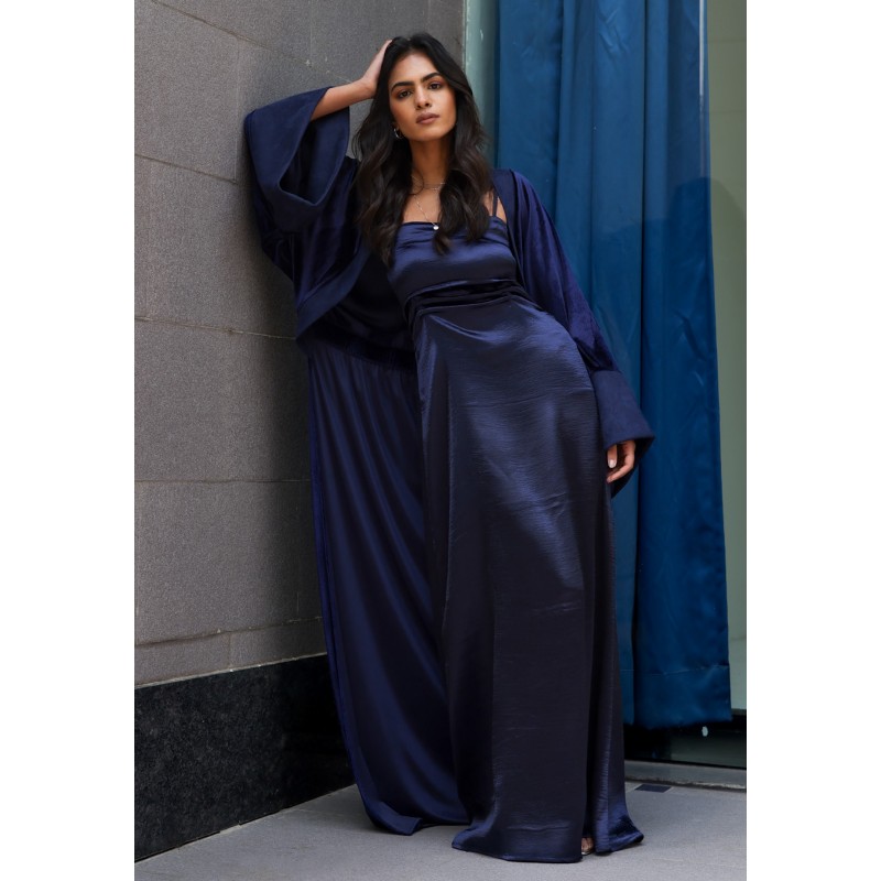 The Cropped Robe Blue