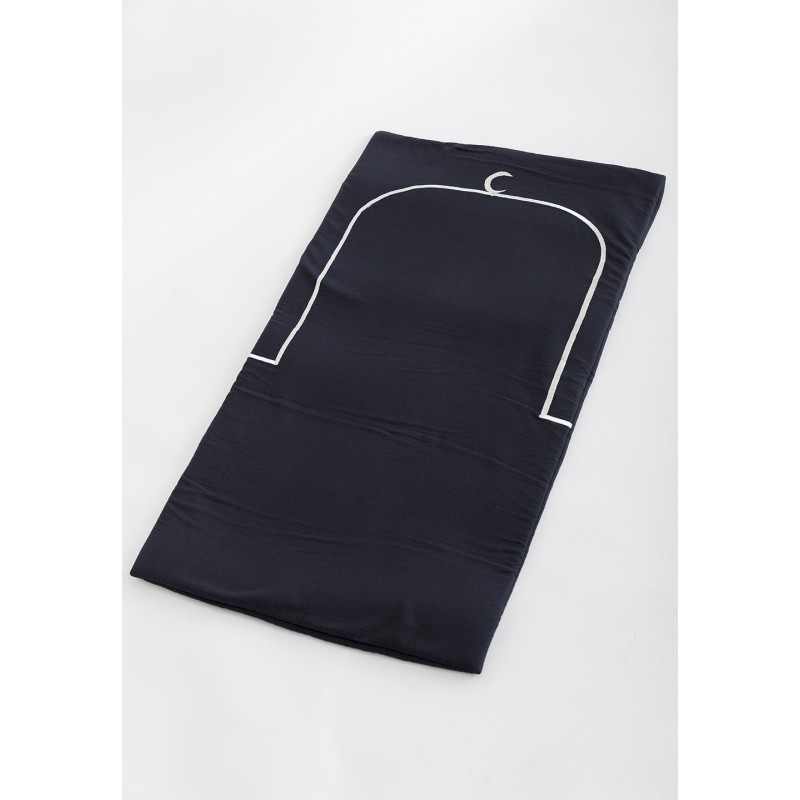 Dark Blue Embroidered Prayer Matt