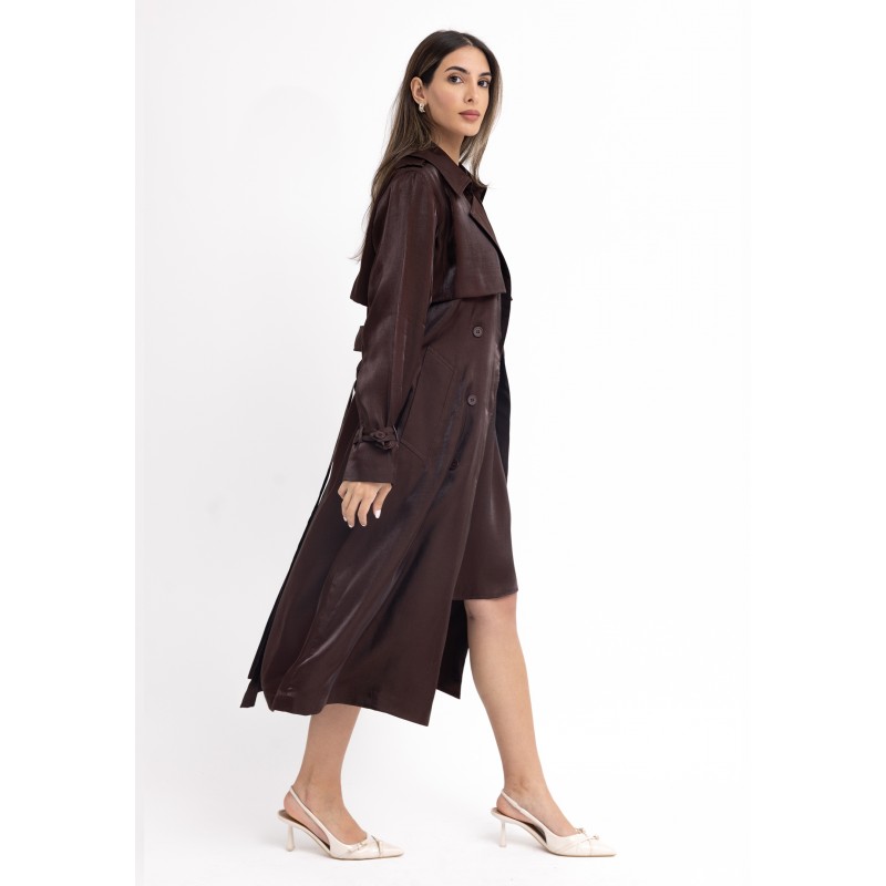 Chocolate Brown Trench and Dress Set