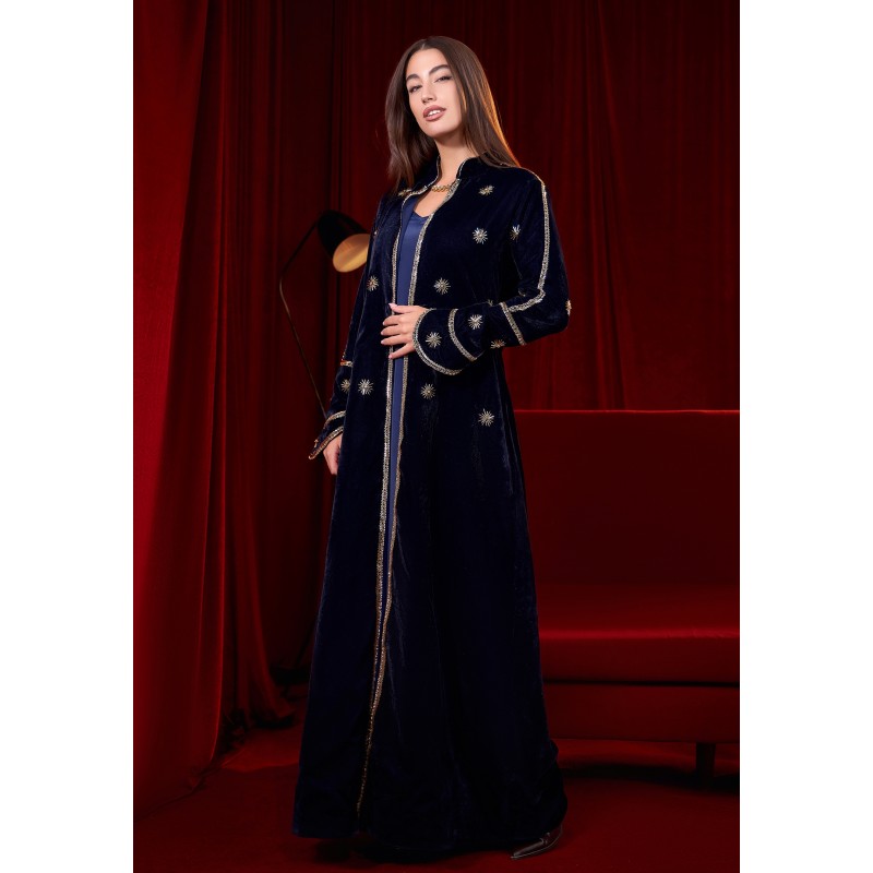 Navy Blue Long Couture Aura Set