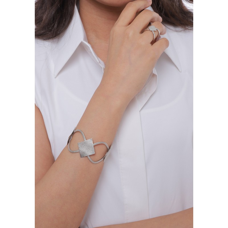 Linked Diamond Set Of A Handcuff & Ring