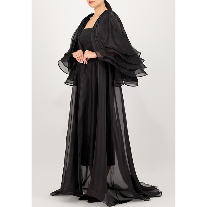 Multi Rounded layers of Organza on Sleeve with Princess cut - Azzalia ...