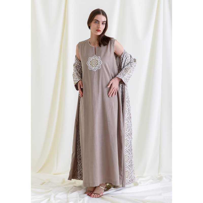 Stars Pattern Bisht Set