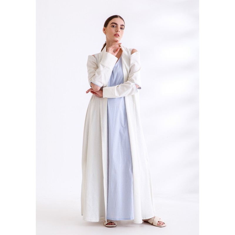 White Bisht And Dress Set