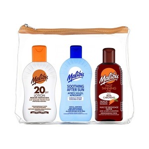 Malibu Sun Care Travel Set of 3: Sunscreen SPF20 100 ml + Lotion 100 ml ...