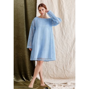 Light Blue Mesh Dress